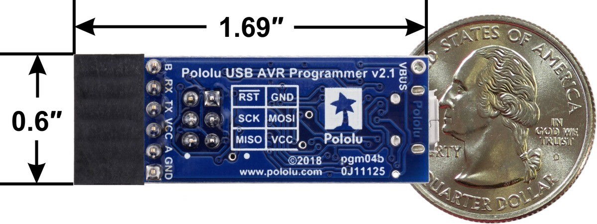 USB AVR v2.1 Programmierer - microUSB 3.3V / 5V - Pololu 3172 Botland - Robotikgeschäft